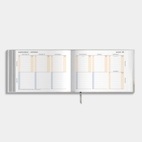 De Hobbit Studieplanner 2025-2026 A5+ Verfstructuur – Uitgeverij De Hobbit®